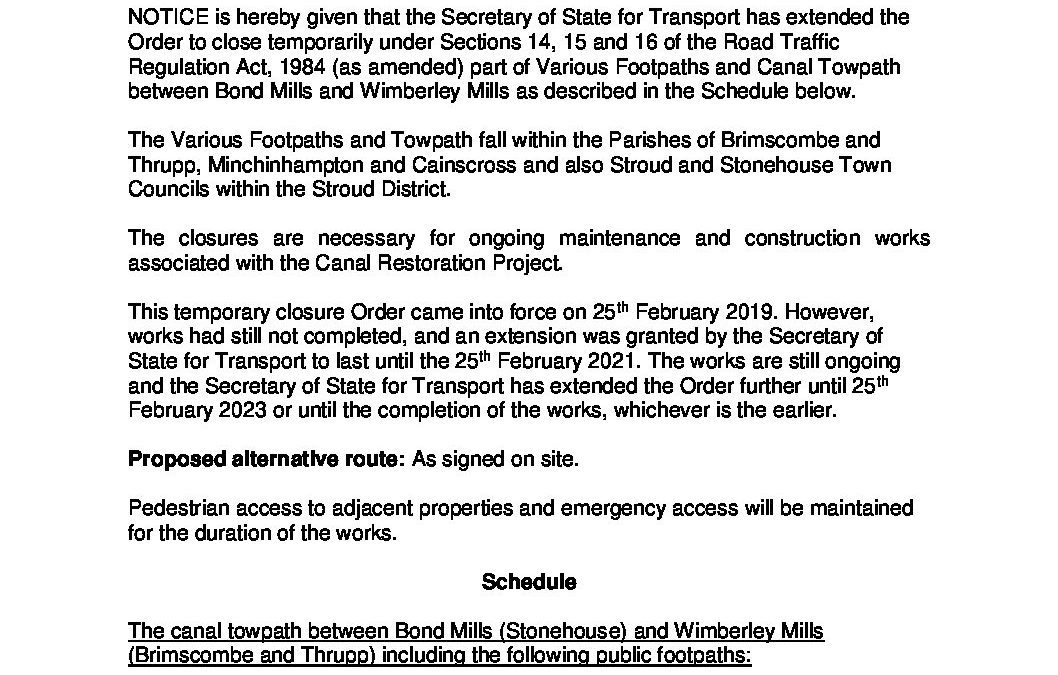 Signed Rectification Notice Site | Stonehouse Town Council